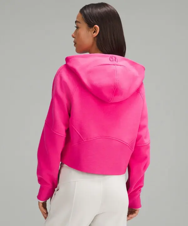 Lululemon Scuba Oversized Full-Zip Hoodie Gold Zip - Sonic Pink